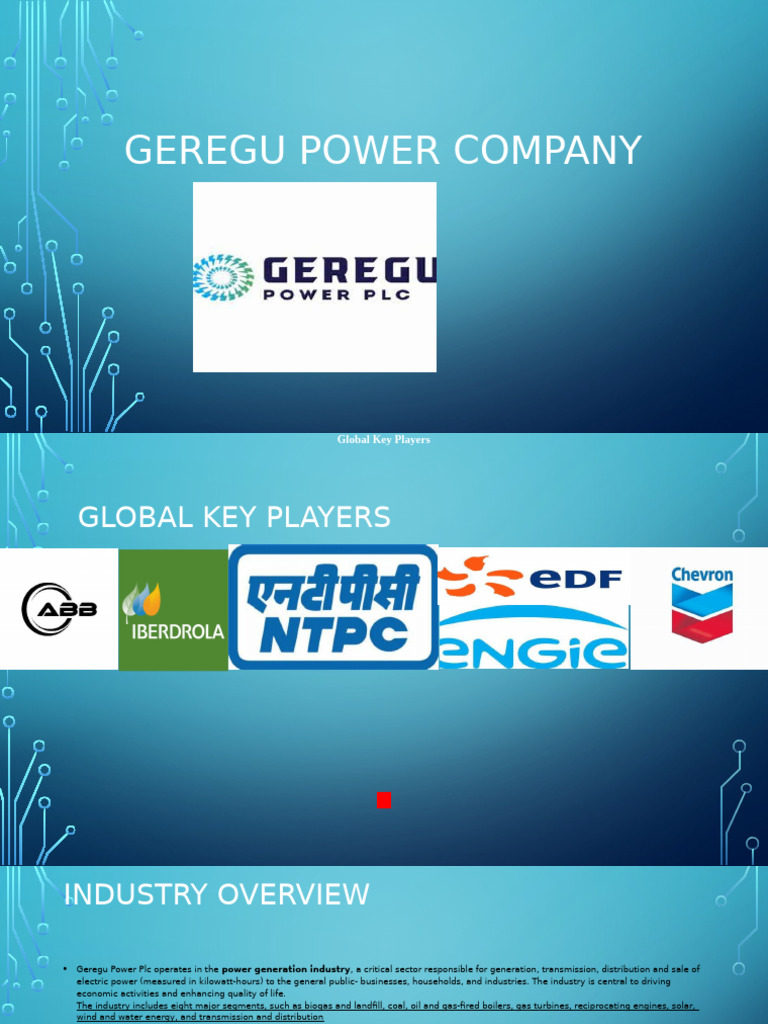 GEREGU POWER COMPANY(GROUP4) | PDF | Electricity Generation | Renewable ...