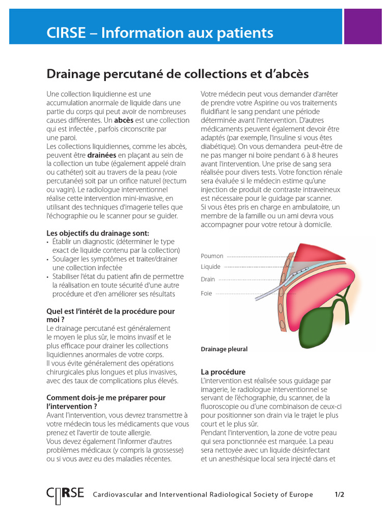 Drainage percutané des abcès et collections | PDF | Tomodensitométrie ...