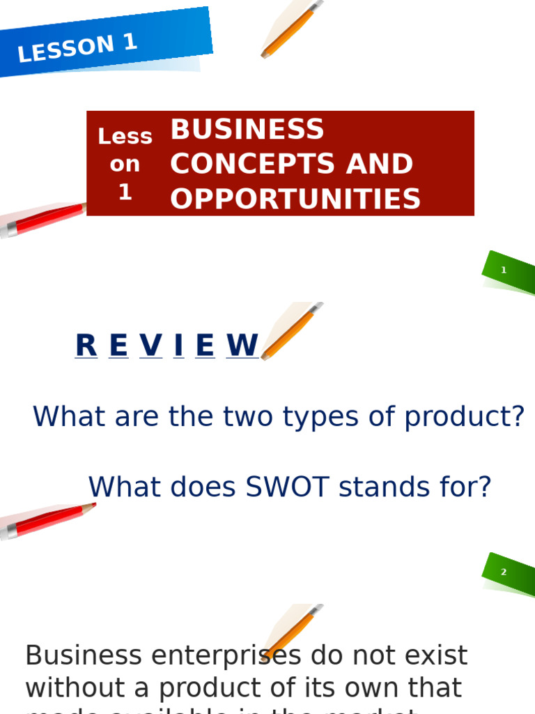 LESSON-1 | PDF | Survey Methodology | Swot Analysis