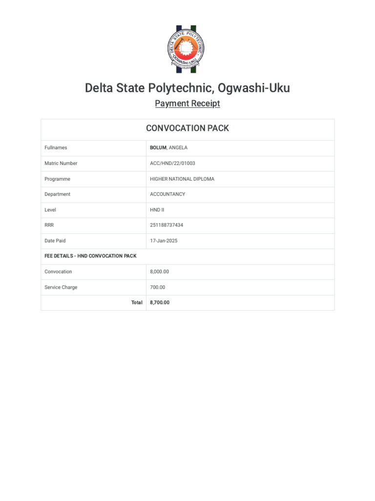 Angela Convocation Pack | PDF