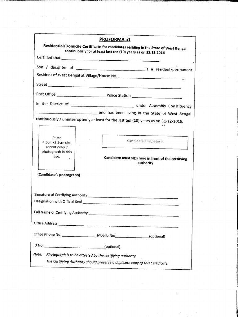 PROFORMA A1 | PDF