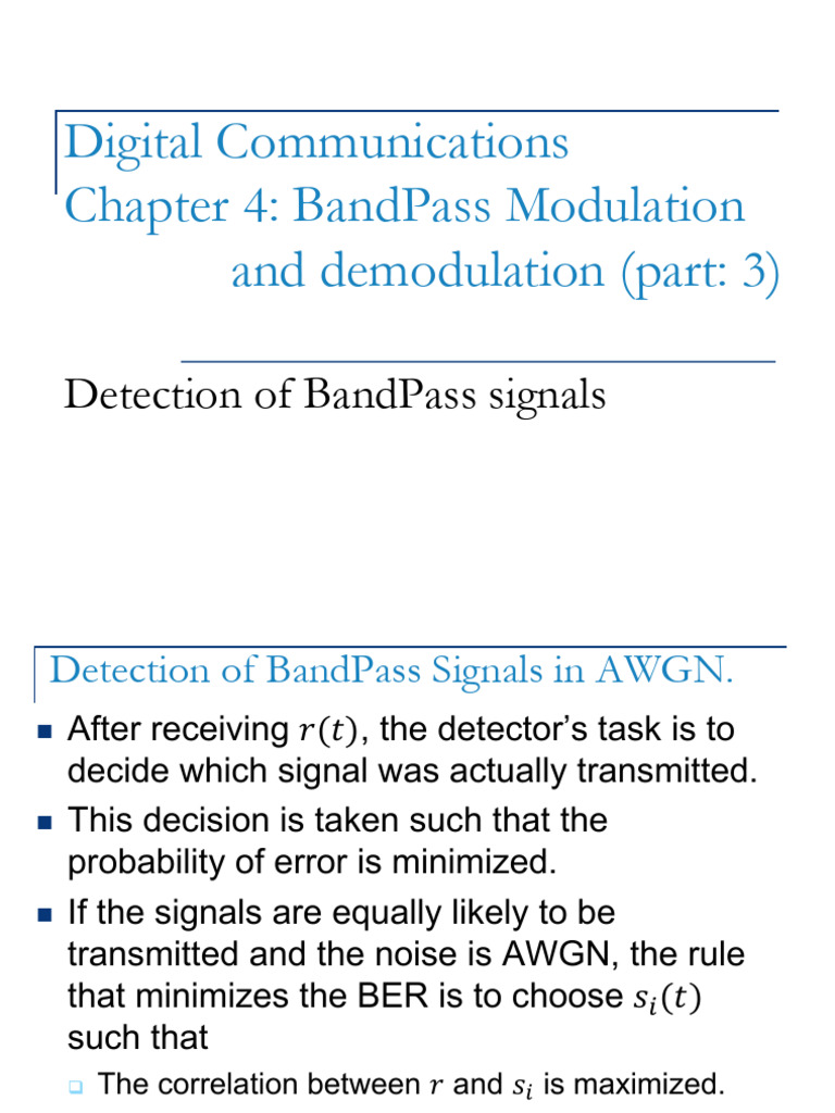 Digital Communication Chapter-4 - pt3 | PDF | Telecommunications | Information And ...