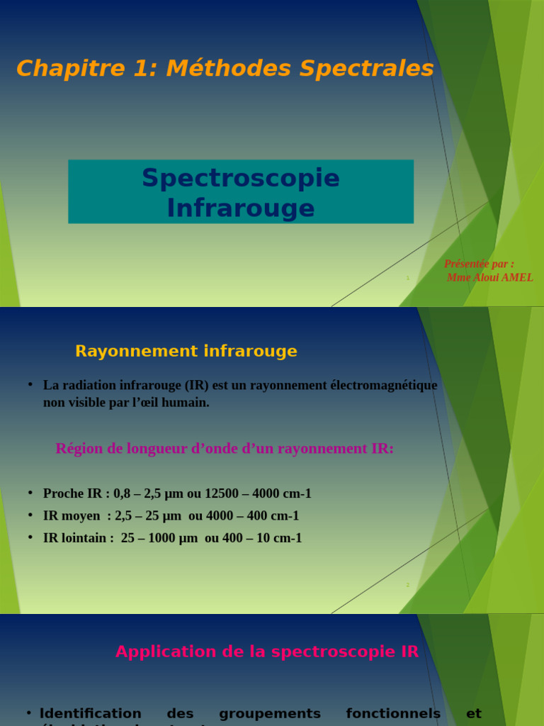 Spectroscopie IR : Identification des molécules | PDF | Infrarouge | Cétone