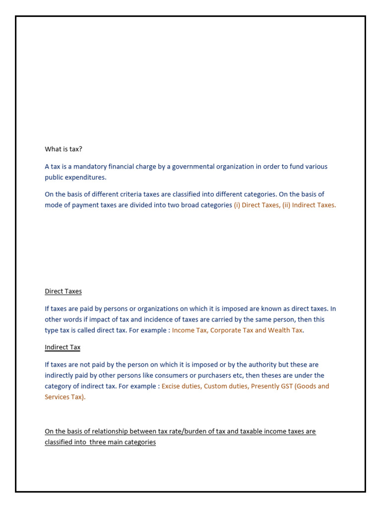 Tax Structure in India 6th Dec | PDF | Taxes | Capital Gains Tax