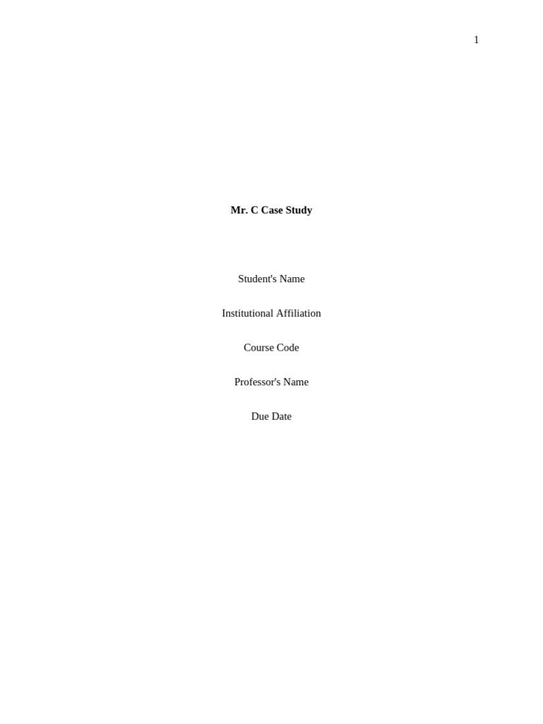 Yesney Mr. C Case Study | PDF | Chronic Kidney Disease | Medical ...