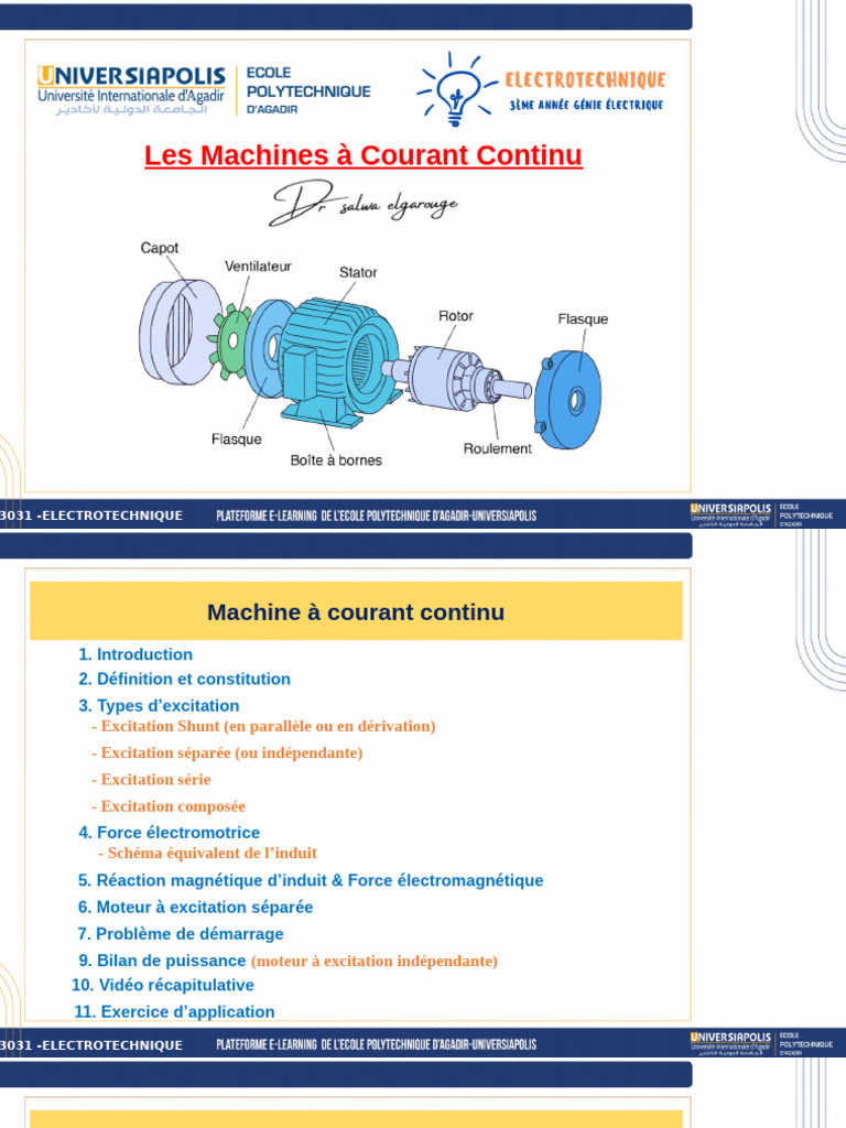 Machine À Courant Continu | PDF | Générateur électrique | Composants ...