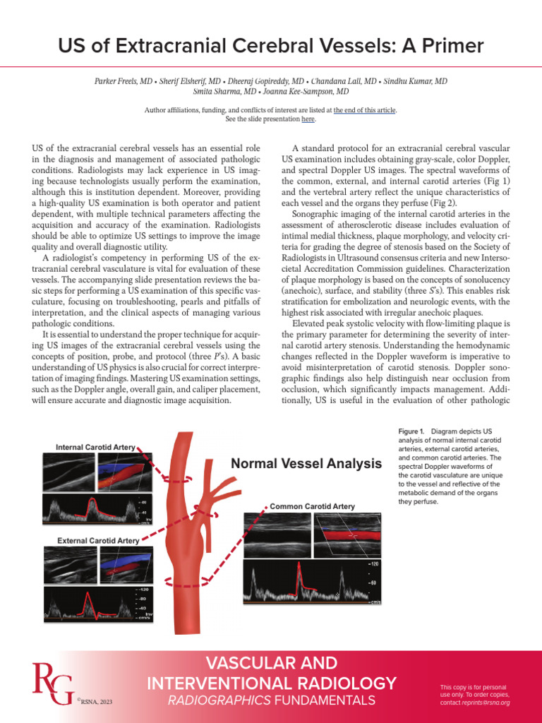 freels-et-al-2023-us-of-extracranial-cerebral-vessels-a-primer | PDF ...