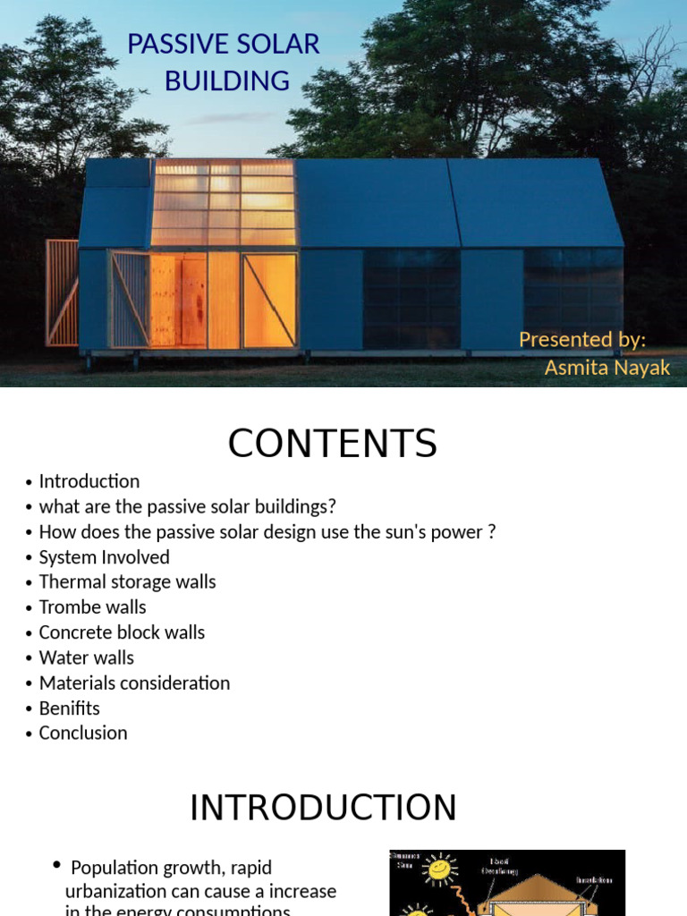 Passive Solar Building | PDF | Glass Applications | Architecture