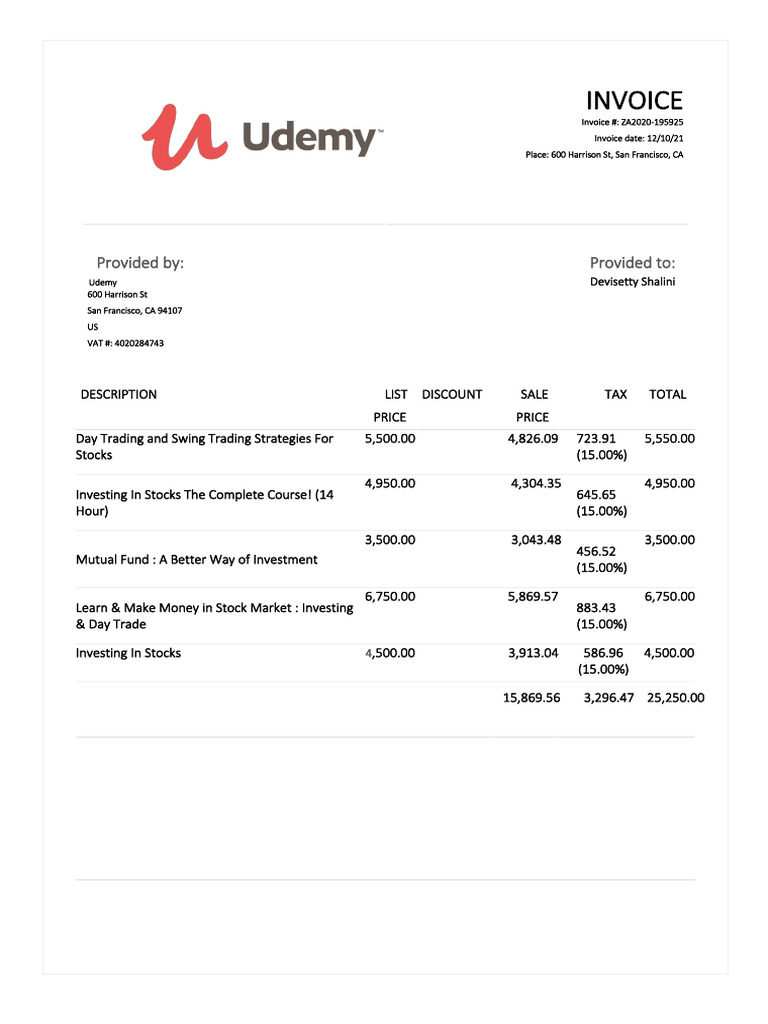 PDA_Udemy_Invoice | PDF