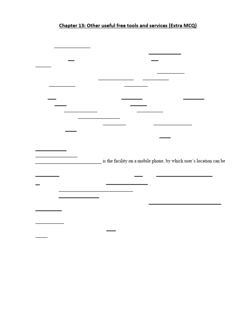 Chapter 13 - Other Useful Tools - Extra MCQs | PDF