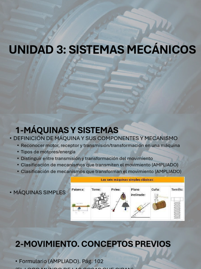 TEMA mecanismos | PDF | Engranaje | Máquinas