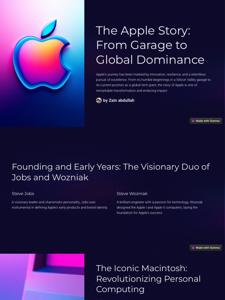 The Apple Story From Garage to Global Dominance | PDF | Apple Inc ...