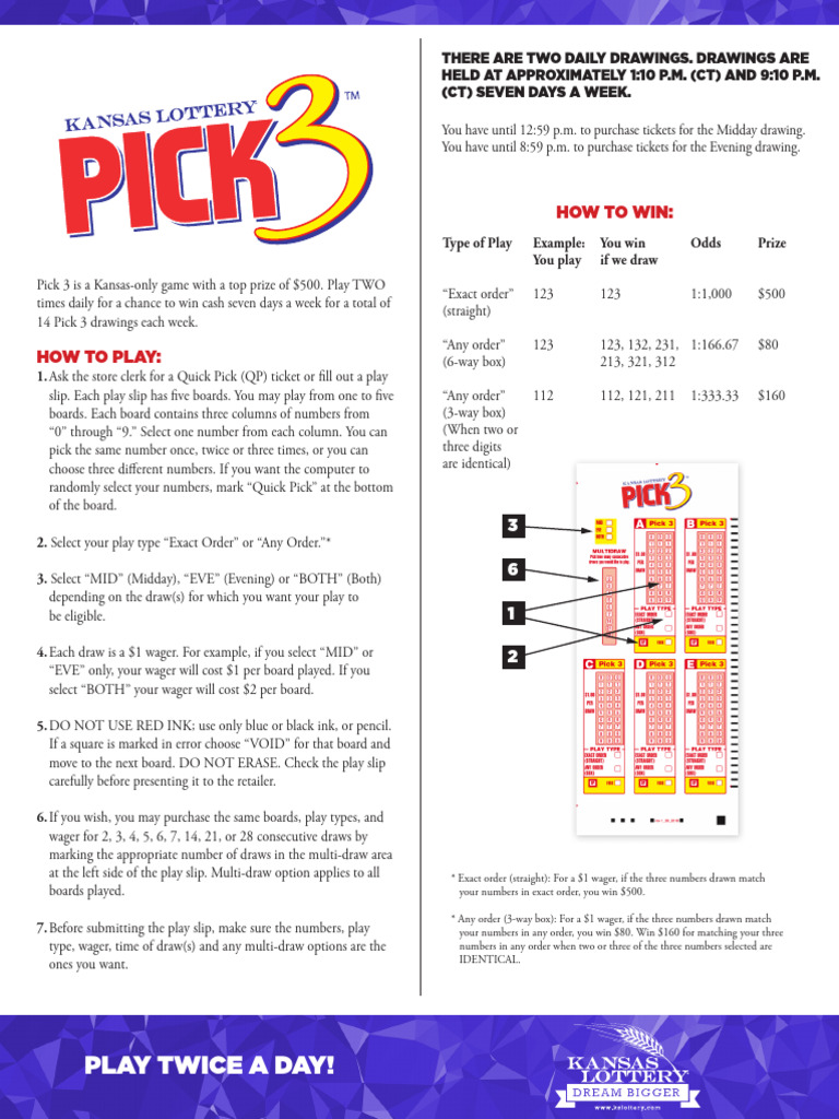 Pick 3 Game Rules for Kansas Players | PDF