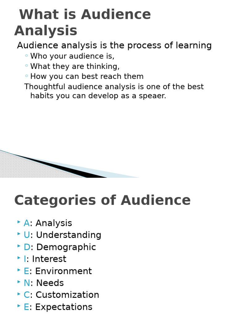 Audience Analysis | PDF | Cognition | Communication