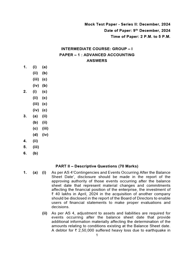 MTP Accounts Answers 1733824108 | PDF | Equity (Finance) | Debits And Credits