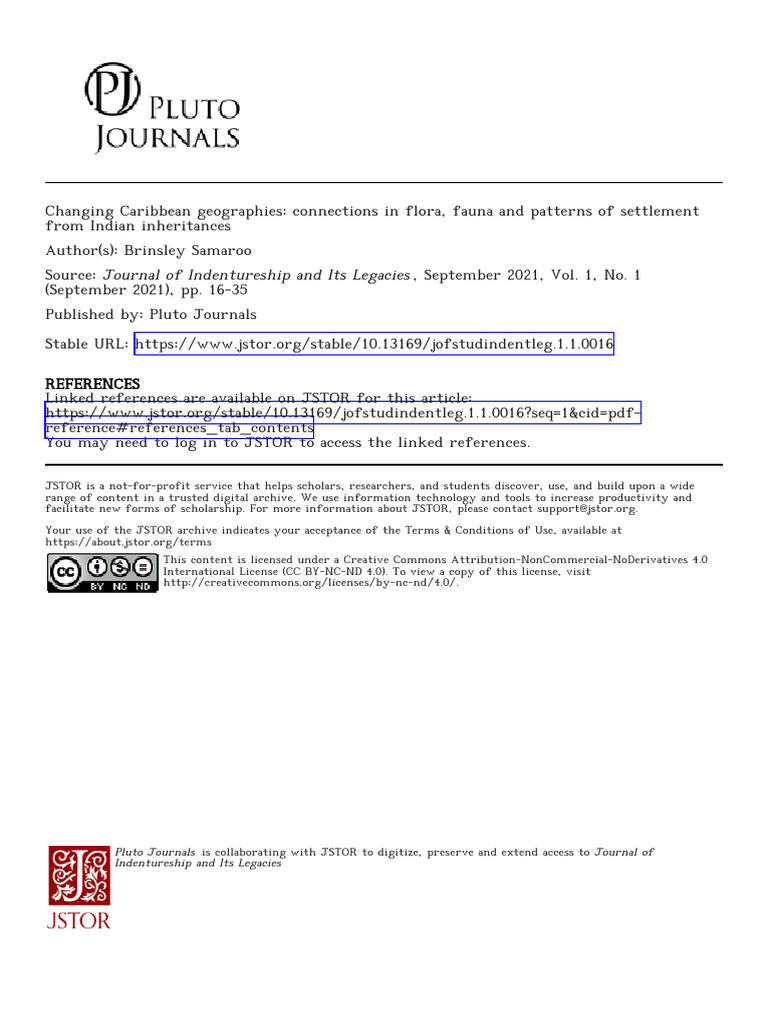 Samaroo-ChangingCaribbeangeographies-2021 | PDF