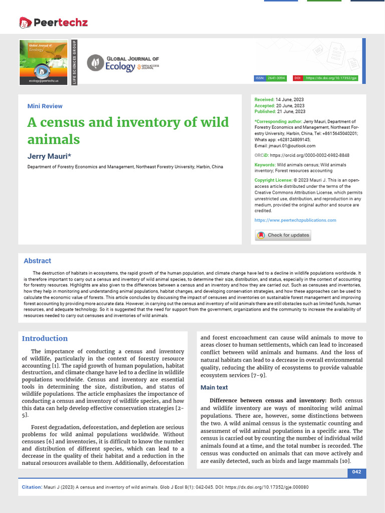 Wildlife Census and Inventory Methods | PDF | Conservation Biology ...