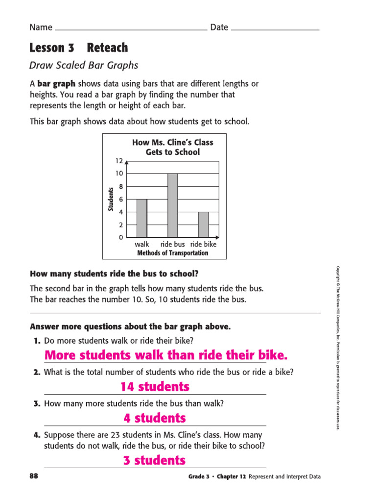 Chapter 12-Draw Scaled Bar Graphs Ans | PDF