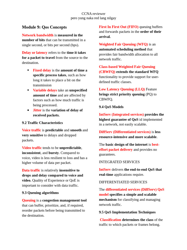 (CCNA3) Enterprise Network and Automation Reviewer | PDF | Computer Network | Network Switch