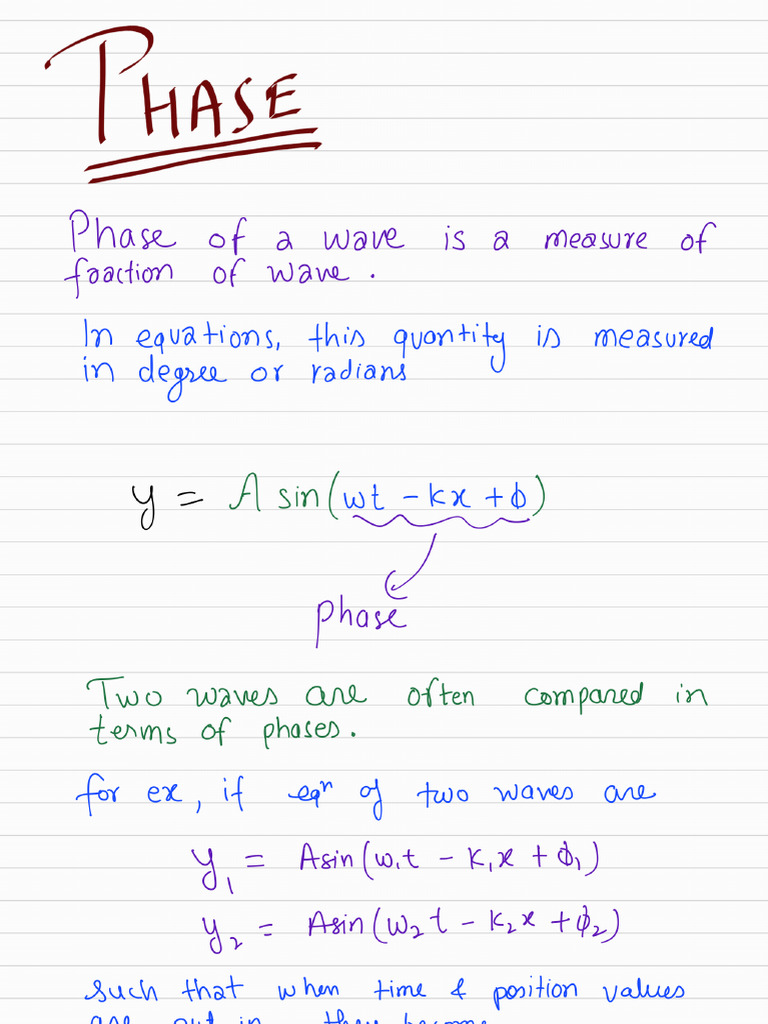Phase - Waves (Short Introduction) | PDF