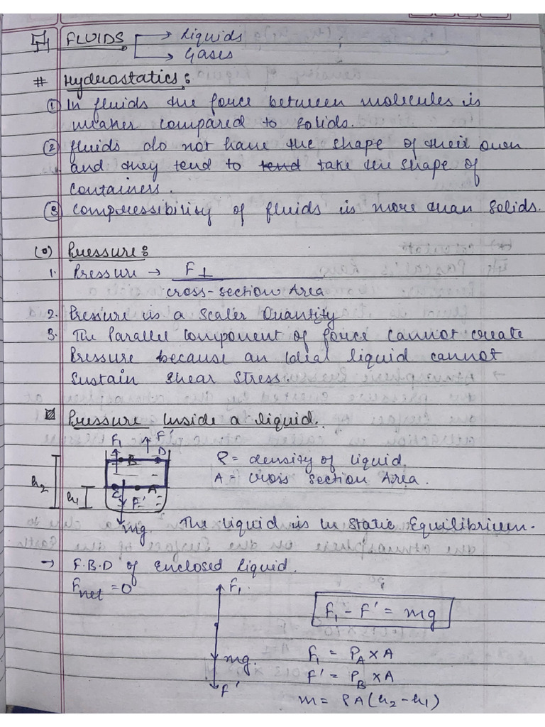 Fluids Notes | PDF