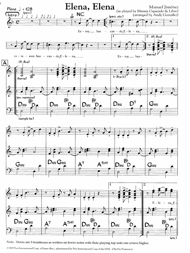 Elena, Elena (Enojo de Elena) - Latin | PDF