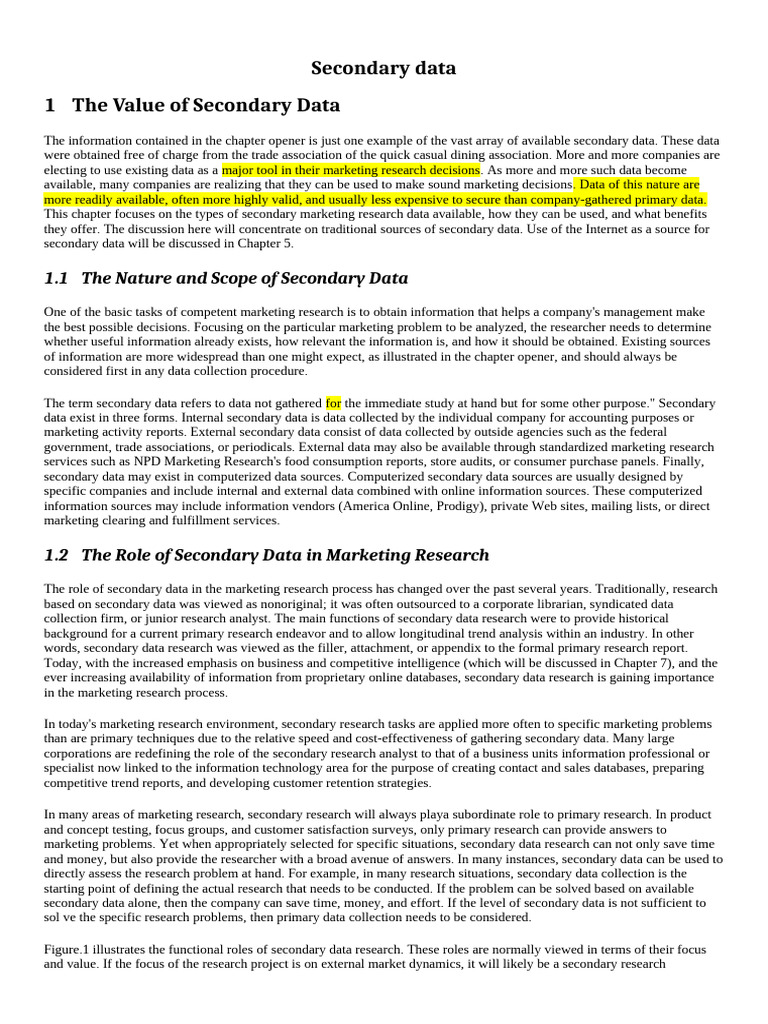 4_secondary_data | PDF | Marketing Research | Marketing