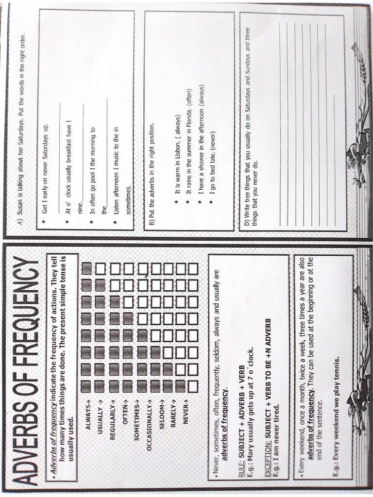 Adverbs of Frequency_grammar & worksheet | PDF