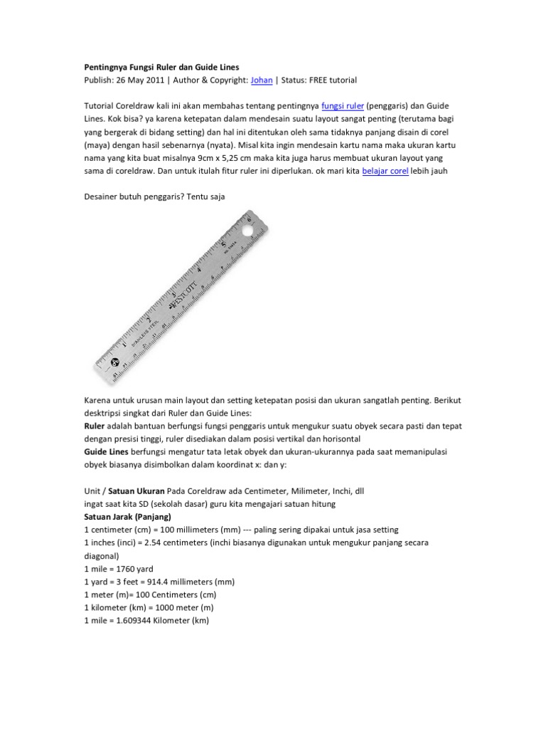 Pentingnya Fungsi Ruler Dan Guide Lines | PDF