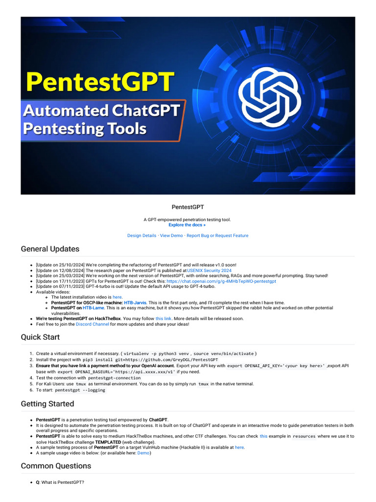 Pentest GPT | PDF | Software Testing | Information Technology