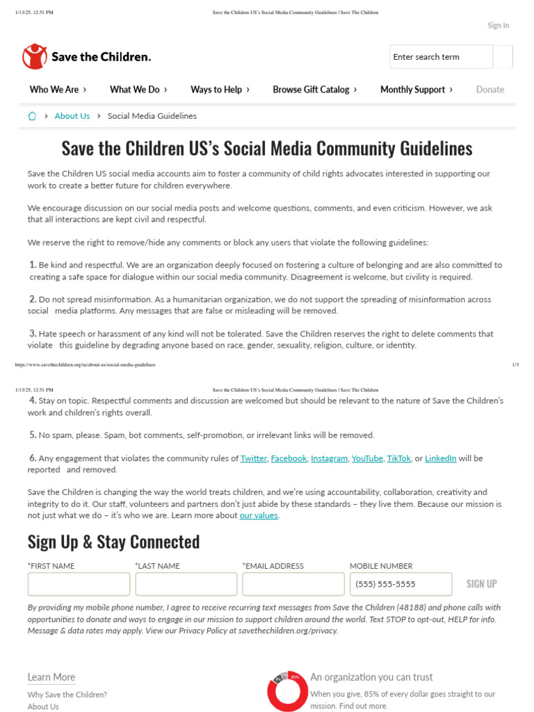 Save the Children Social Media Guidelines | PDF | Social Media ...