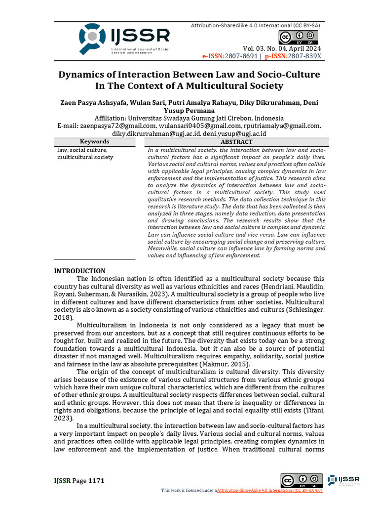 Dynamics of Interaction Between Law and Socio-Cult | PDF ...