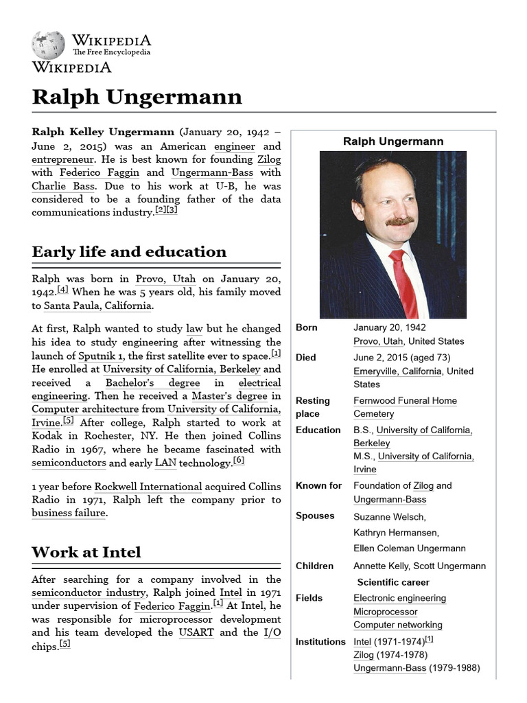Ralph Ungermann | PDF | Computer Architecture | Computer Engineering