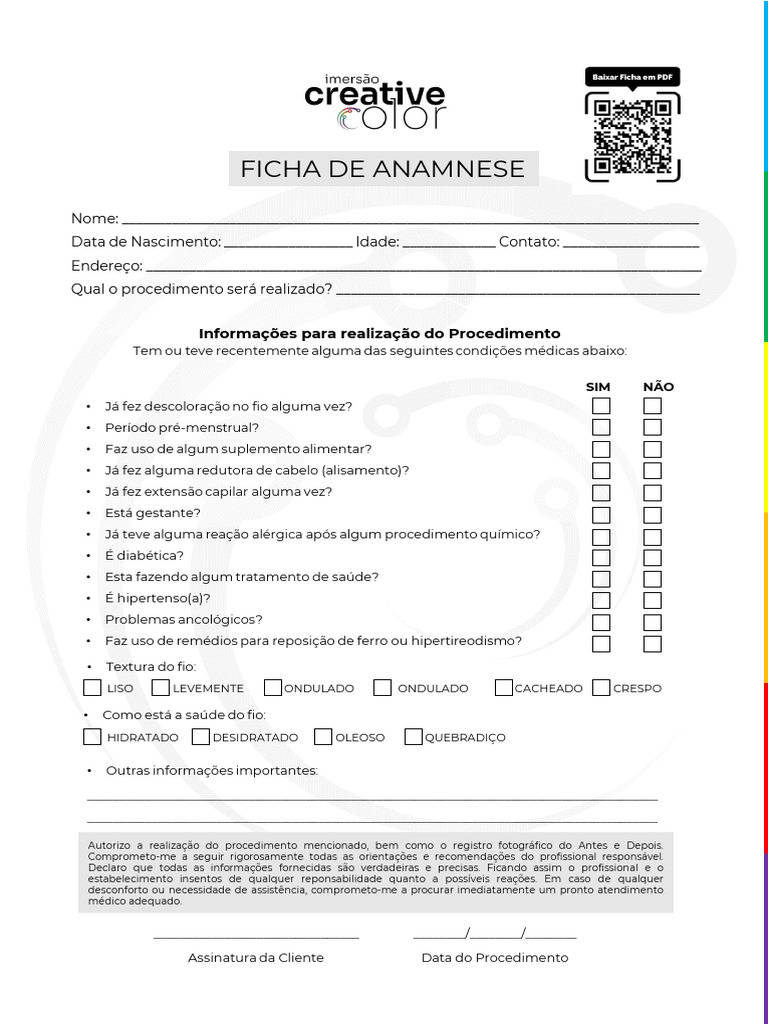 ficha de anamnese | PDF