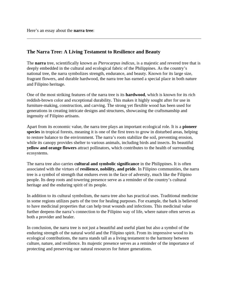 Narra | PDF | Trees | Ecological Resilience