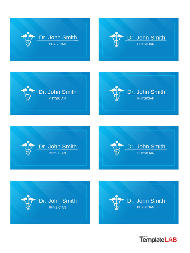 Doctor Name Tag Template | PDF