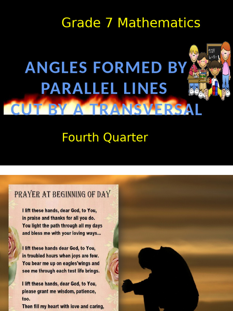 angles cut by a transversal | PDF | Mathematics | Geometry