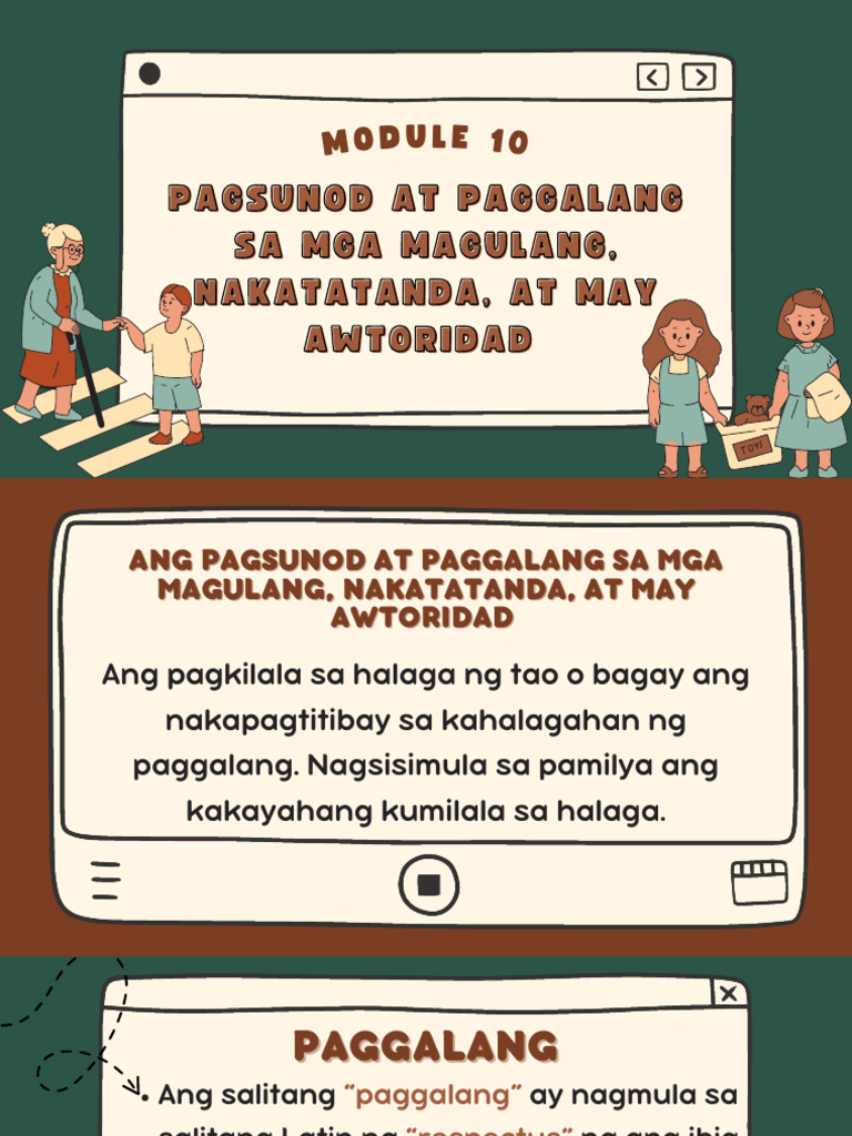 Pagsunod at Paggalang Sa Mga Magulang, Nakatatanda at May ...