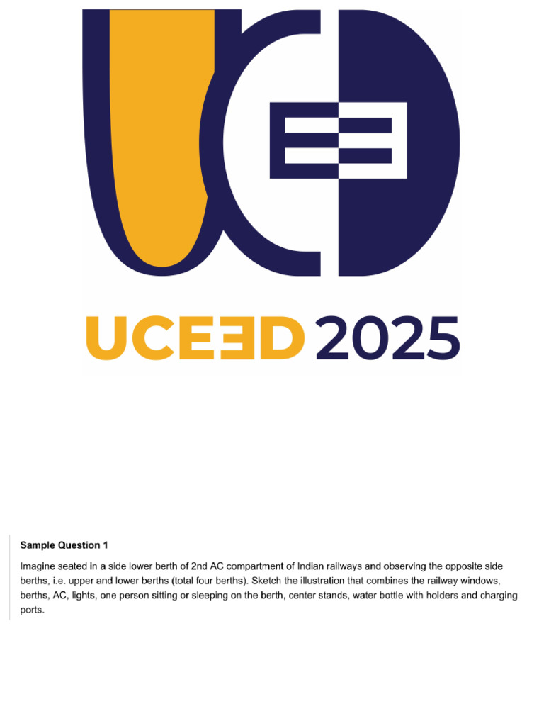 UCEED 2025 Drawing Practice Set by G.One Sir | PDF