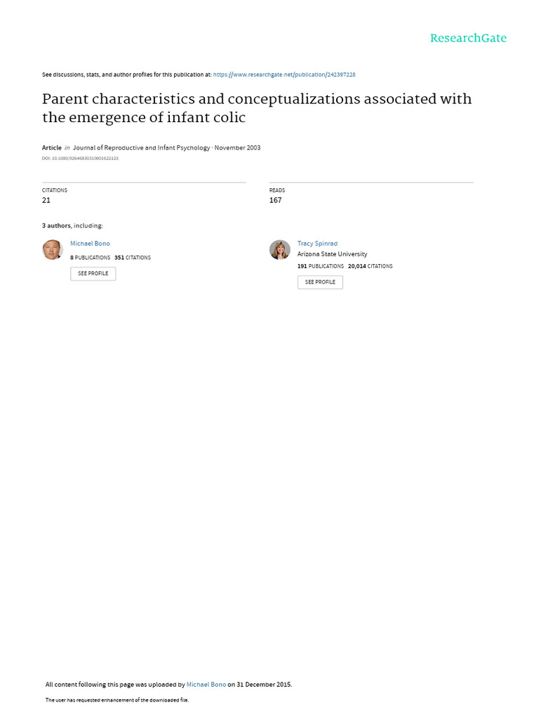 Parent Characteristics and Conceptualizations Asso | PDF | Infants ...