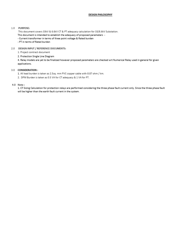 CT - PT Sizing For MCL Basundhara - R1 | PDF | Transformer | Electrical ...