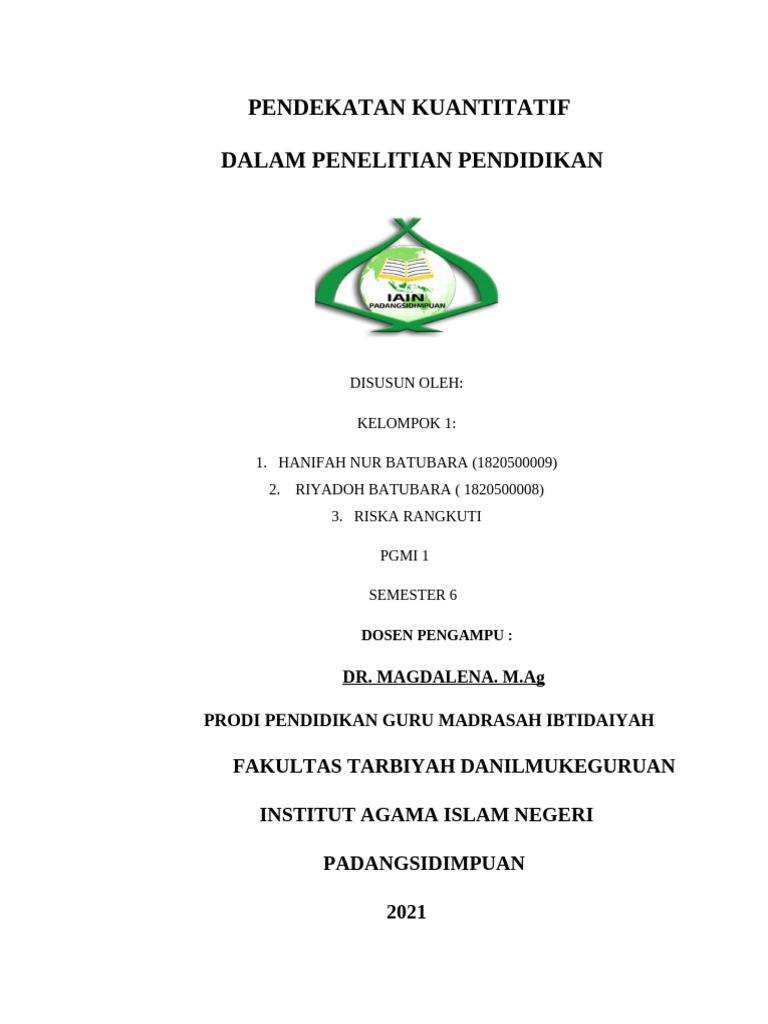 Penelitian Kuantitatif Pendidikan | PDF