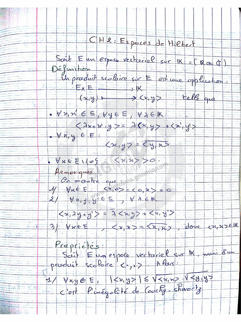 espace de hilbert | PDF