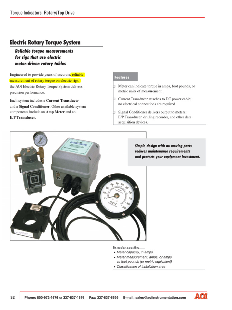 Electric Rotary Torque System | PDF