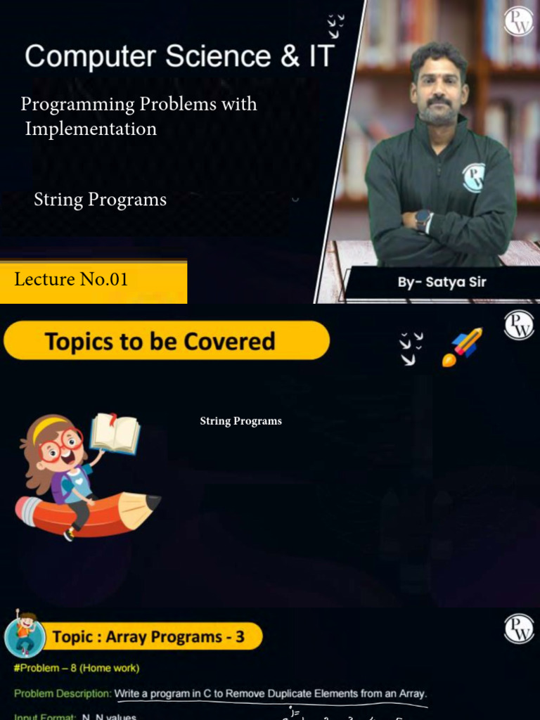 String Programming Problems Explained | PDF