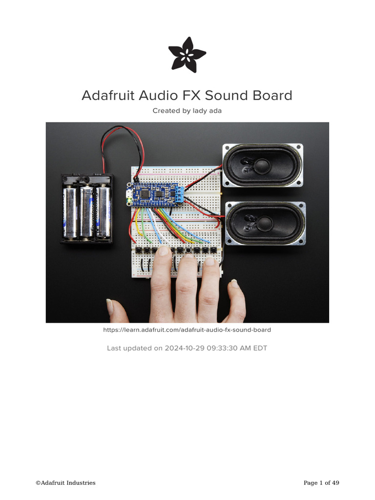 Adafruit Audio FX Sound Board | PDF | Digital Audio | Data Compression