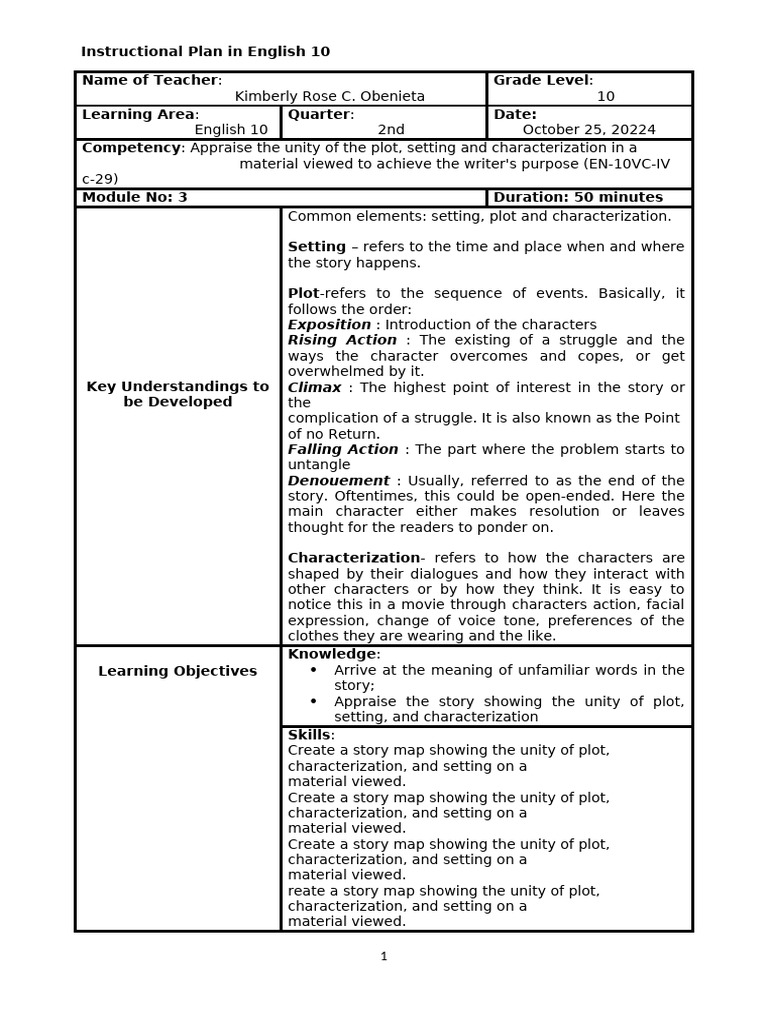 COT1-English 10 | PDF