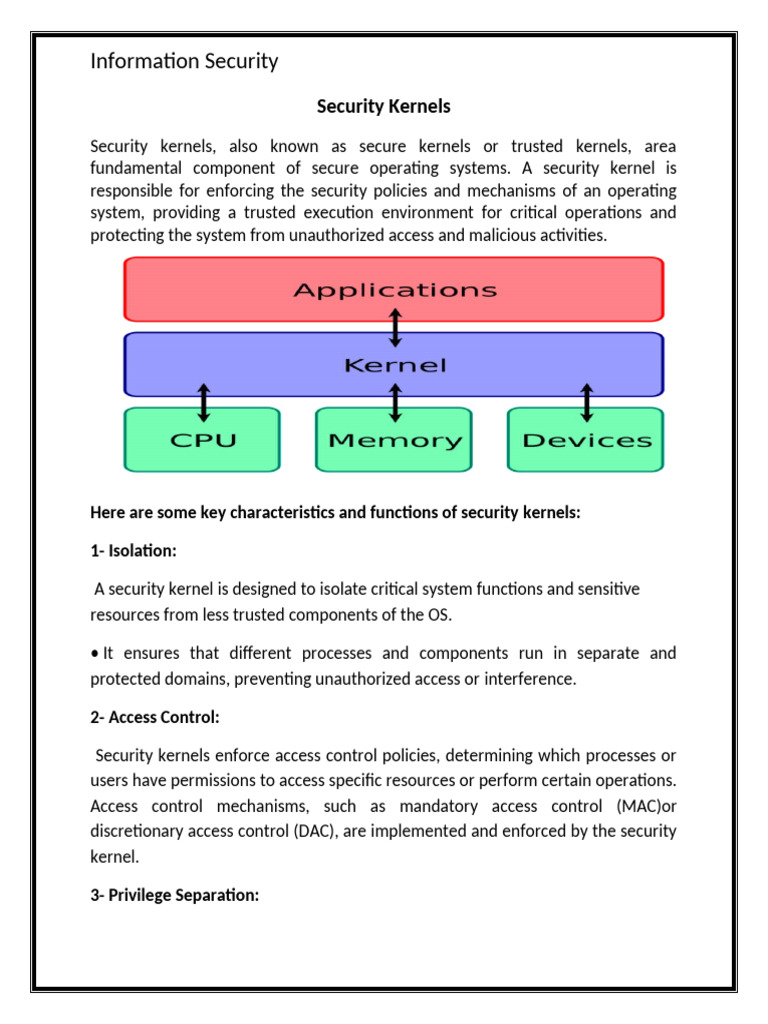 Security Kernels | PDF | Public Key Cryptography | Key (Cryptography)