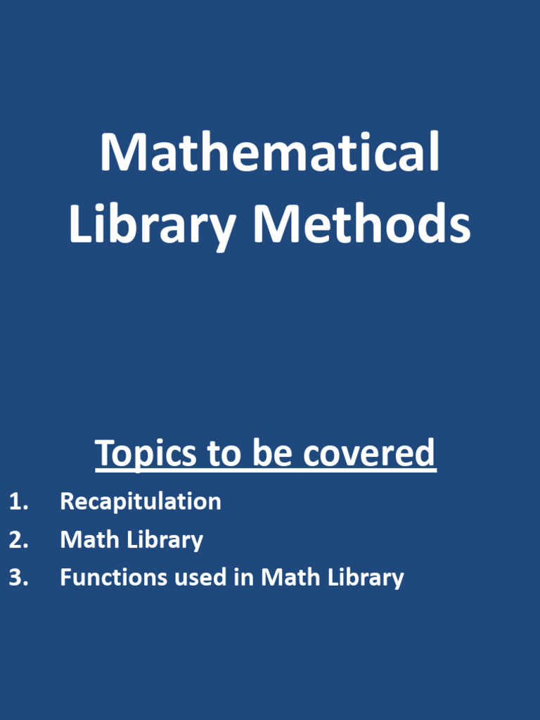 Java Math Library Functions Guide | PDF | Logarithm | Mathematics