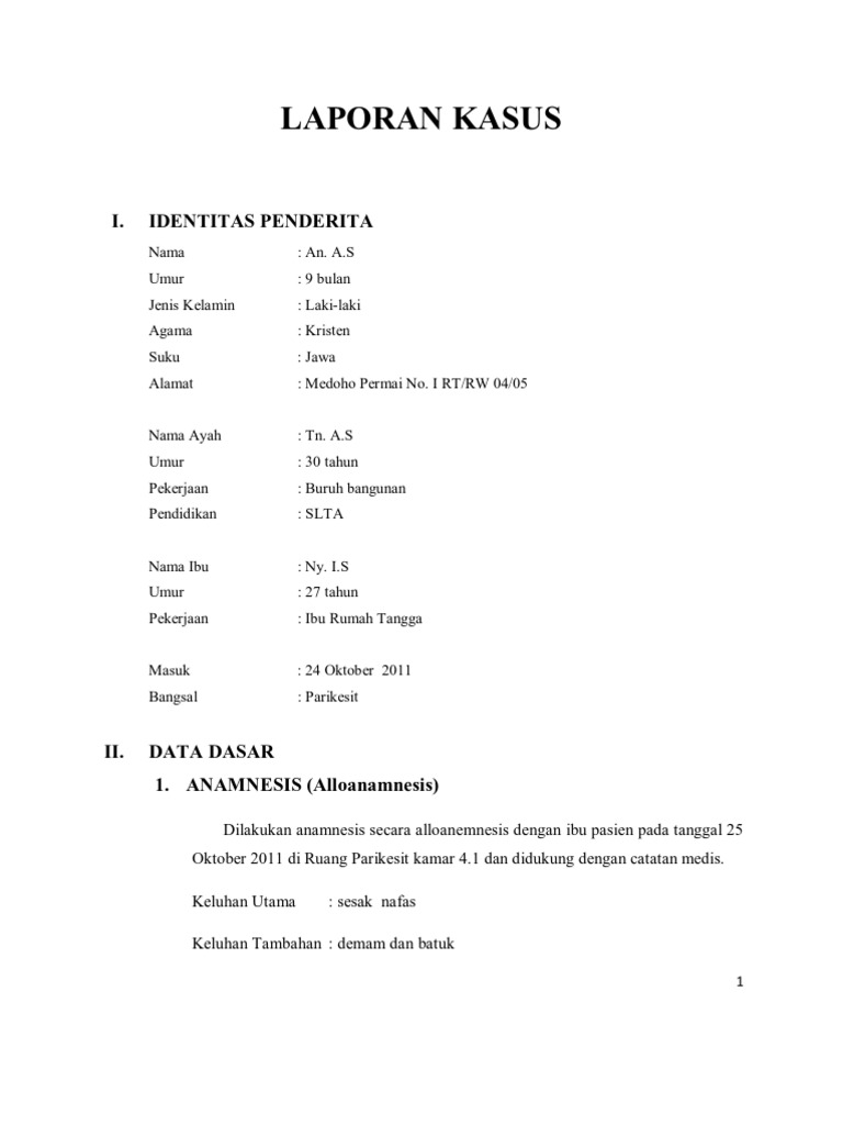 Laporan Kasus BRPN | PDF